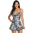 Summer Mae Womens Swimwear One Piece Slimming Skirt Tummy Control