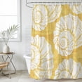 54x78 Inch Shower Curtain Decorative Vintage Shell Yellow Bathtub Bath ...