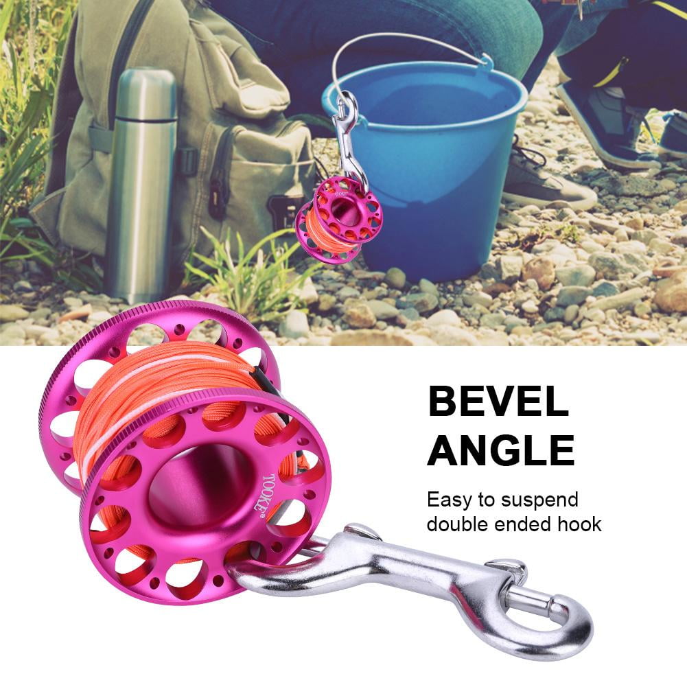 Qiilu 30M Mini Diving Aluminium Reel Spool Line with Stainless Steel ...