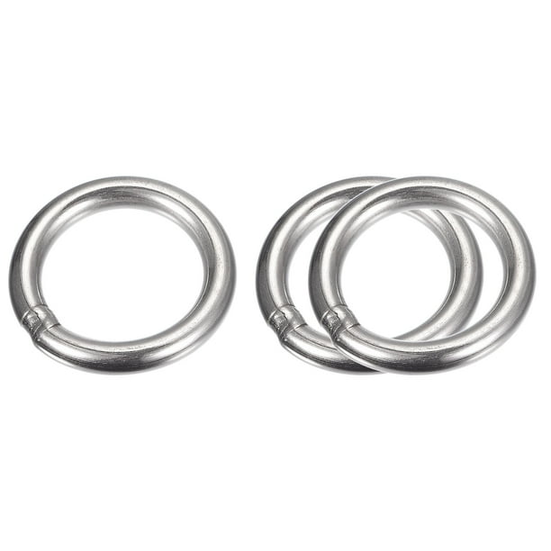 Stainless Steel O Rings, 3 Pack 40mm Outer Dia. 6mm Thick Welded O ...