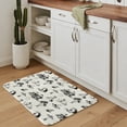 Coastal Holiday Front Door Mat Indoor Entrance, Ocean Coconut Tree ...