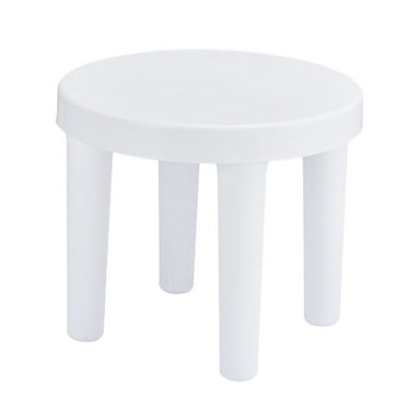 Modern Minimalist Low Small Plastic Round Stool, Orange - Walmart.com
