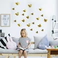 cpengpj 3D Hollow Butterfly Wall Stickers, Rose Color Paper Home Decor ...