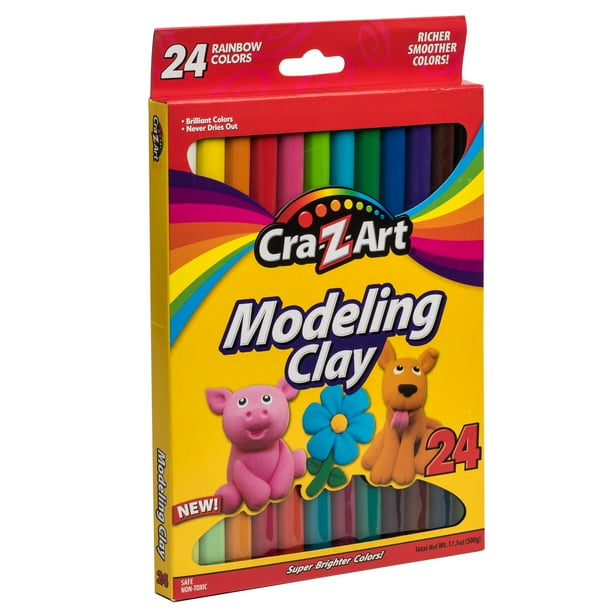 Cra-Z-Art Modeling Clay 24 Count of Beautiful Rainbow Colors - Walmart ...