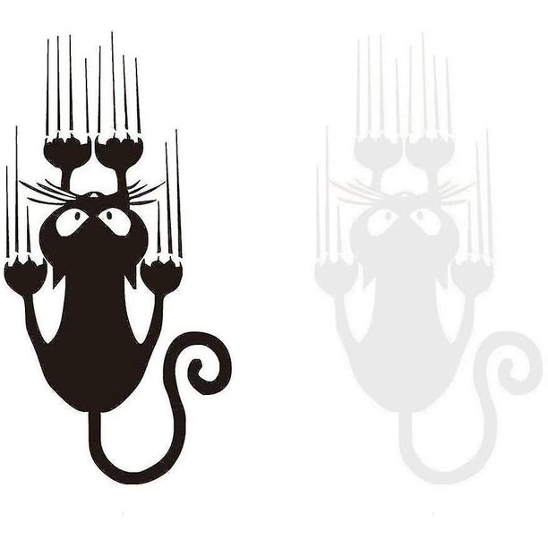 Car Stickers For Cars, Cat Paw Scratches, Cartoon Cute (4 Pieces ...