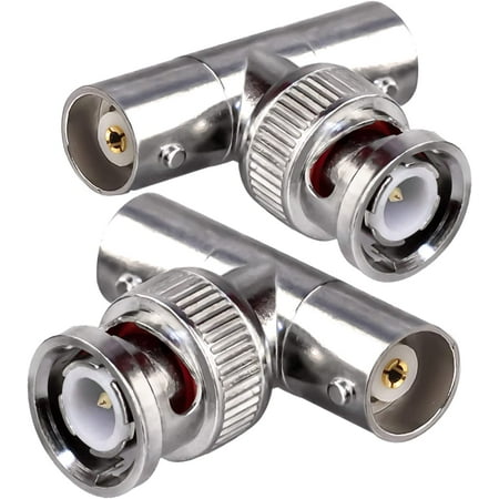 BNC Triple T Connector BNC Male to Double BNC Female RF Coaxial Adapter ...