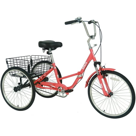 KNUS Adult Folding Tricycle,20/24 inch Single Speed Foldable Trikes,3 ...
