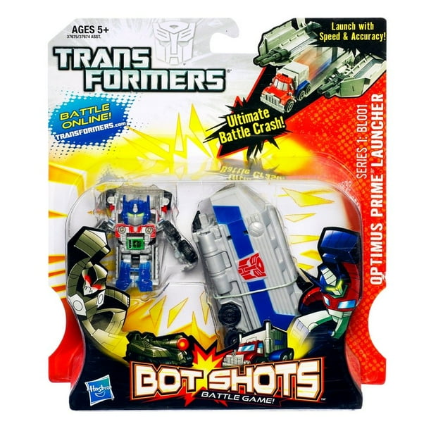 Transformers Bot Shots Battle Game Series 1 Optimus Prime Launcher ...