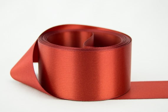 Ribbon Bazaar Double Faced Satin 5/8 inch Rust 50 yards 100% Polyester ...
