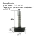 Uxcell 10pcs M6 x 24 x 18mm Furniture Glide Leveling Feet Adjustable ...