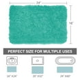Teal Bathroom Rug Mat, Extra Soft and Absorbent Microfiber Bath Rugs ...