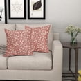 Coral Pink Pillow Covers 18x18 Set of 2 Vintage Floral Rustic Old Style ...