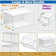 6Pcs Clear Magnetic Shoe Boxes, Stackable Collapsible Sneaker Storage ...