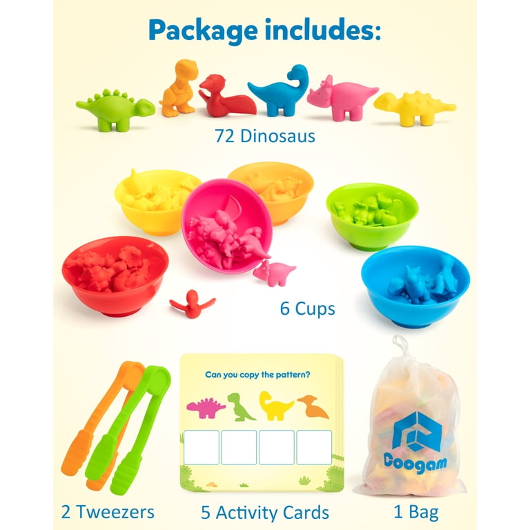 Toddler Color Sorting Activities Dinosaur Sensory Toy For Toddlers ...