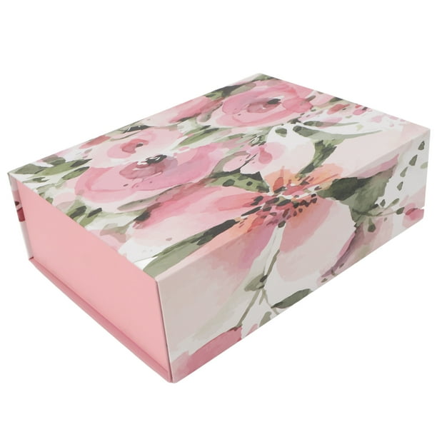 Large Gift Box, Sturdy Paperboard Classic Shape Pink Gift Box Elegant ...