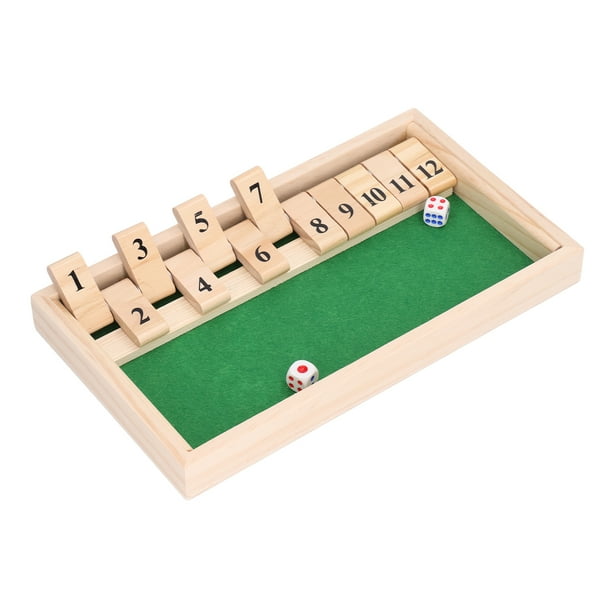 Flip Tile Board Game,Dice Board Game Portable Dice Board Game Wooden ...