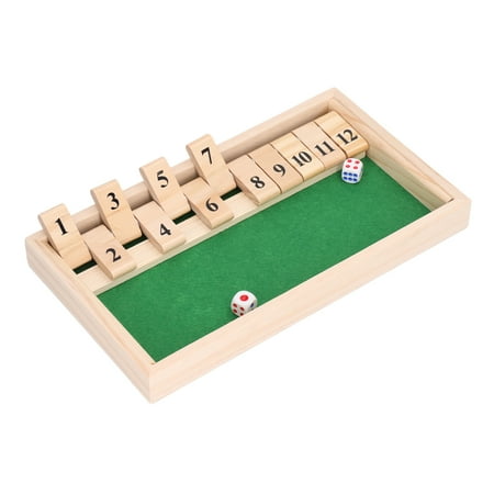 Flip Tile Board Game,Dice Board Game Portable Dice Board Game Wooden ...