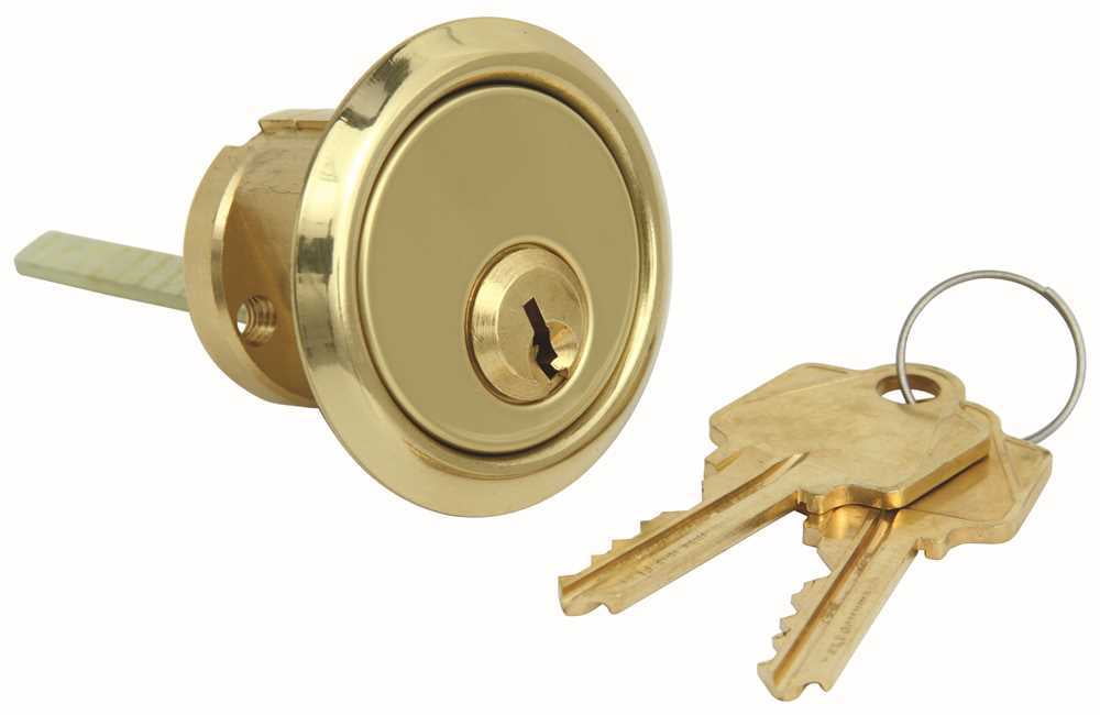 Kaba Ilco 7075AA10-03-KD Rim Cylinder Arrow Keyway Bright Brass ...