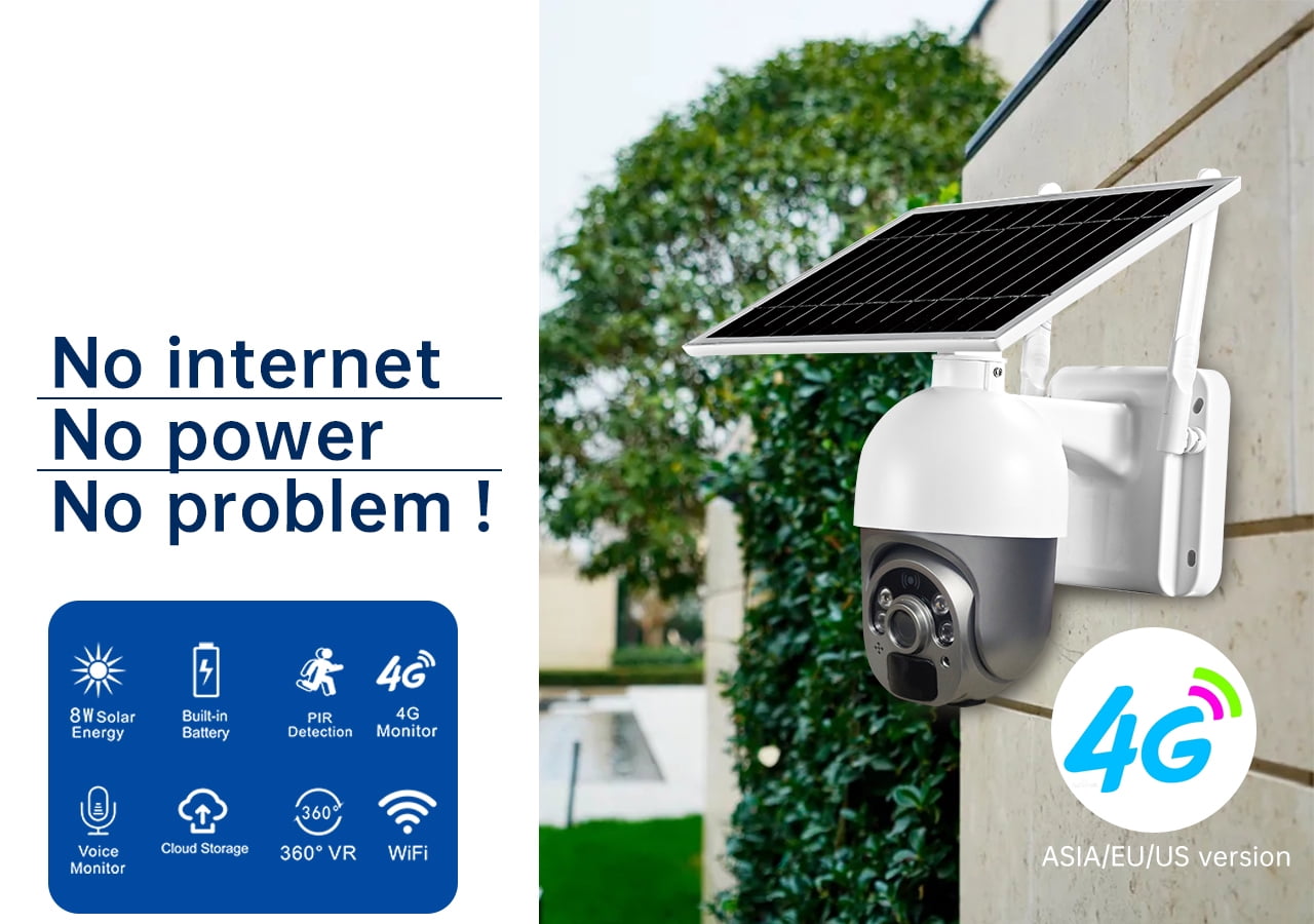 Crorzar Security Camera Solar Powered Wireless - Surveillance ...