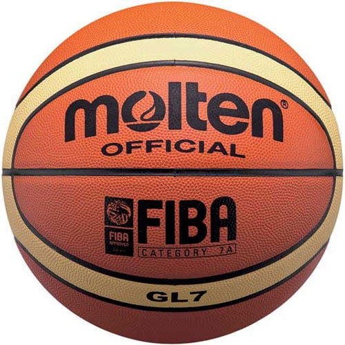 Molten GL7 Official FIBA Olympic Leather Indoor 29.5 Basketball ...