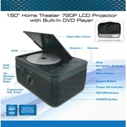 RCA LCD Home Theater Projector with DVD Player and Bluetooth, White ...