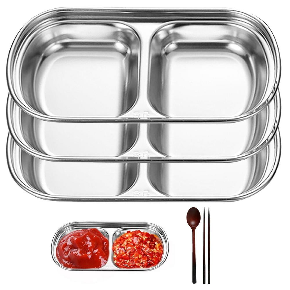 Tohuu 4Pcs Stainless Steel Sauce Dishes 4Pcs Sauce Dipping Bowls Mini ...