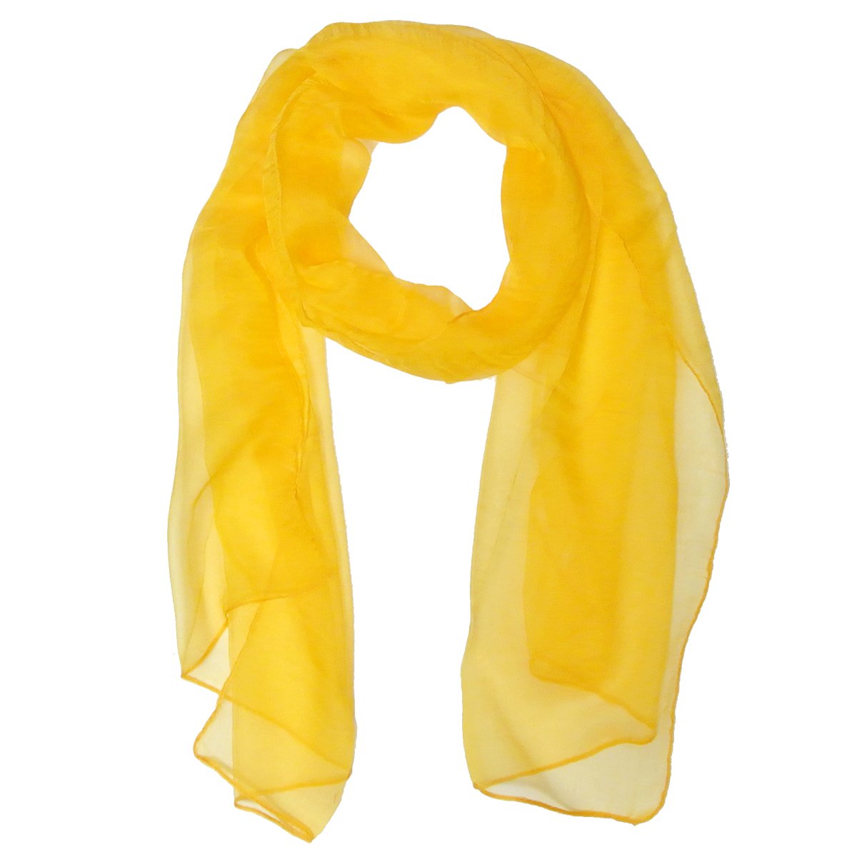 Wrapables® Solid Color 100% Silk Long Scarf, Yellow - Walmart.com
