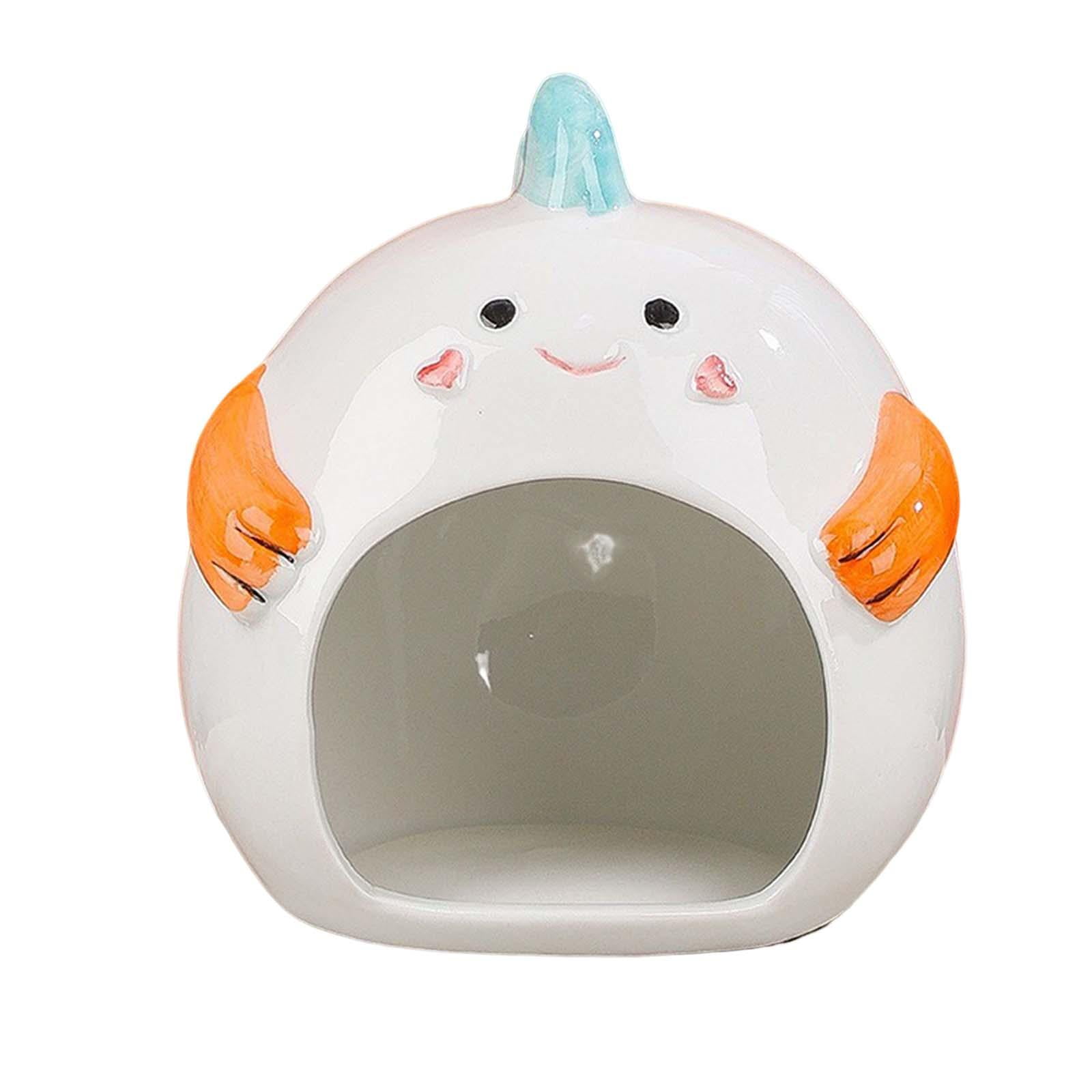 Pet Hamster Ceramic Hideout House for Small Animal Adorable Appearance ...