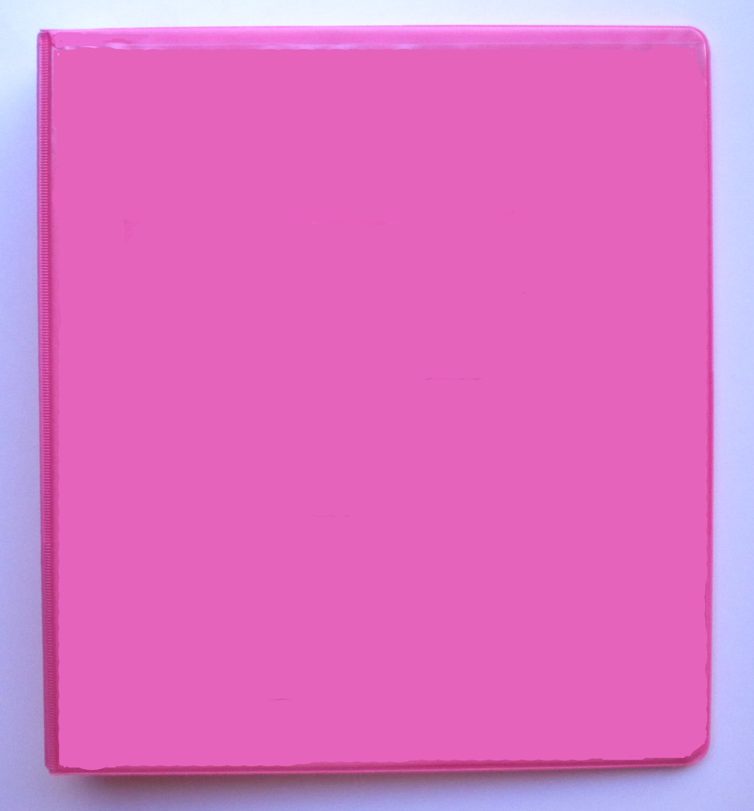 HOT Pink 3-Ring 1" View Binder, 8.5" x 11", Vinyl, Inside Pockets, Mfd ...