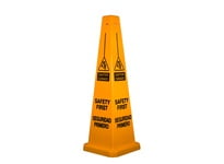 Cortina 03-600-01 36" Yellow Lamba Cone - Caution Safety First (English ...