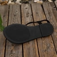 Black Womens Fish Mouth Flocked Slides Flat Bow Accent Slip On Spring ...