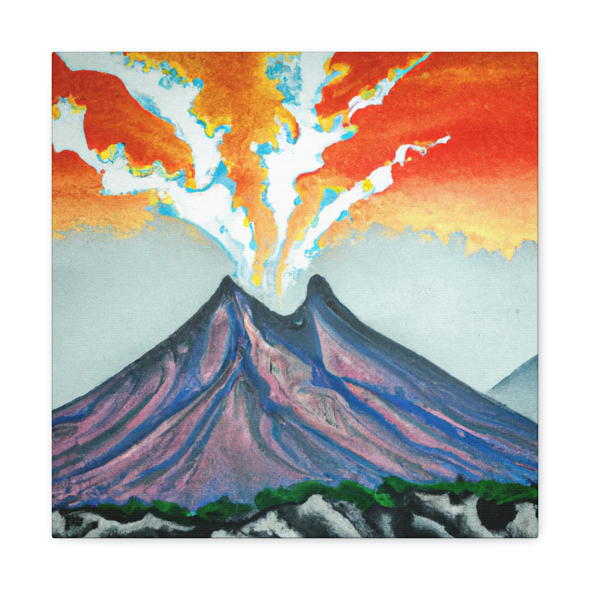 Volcano's Blazing Lava - Canvas - Walmart.com