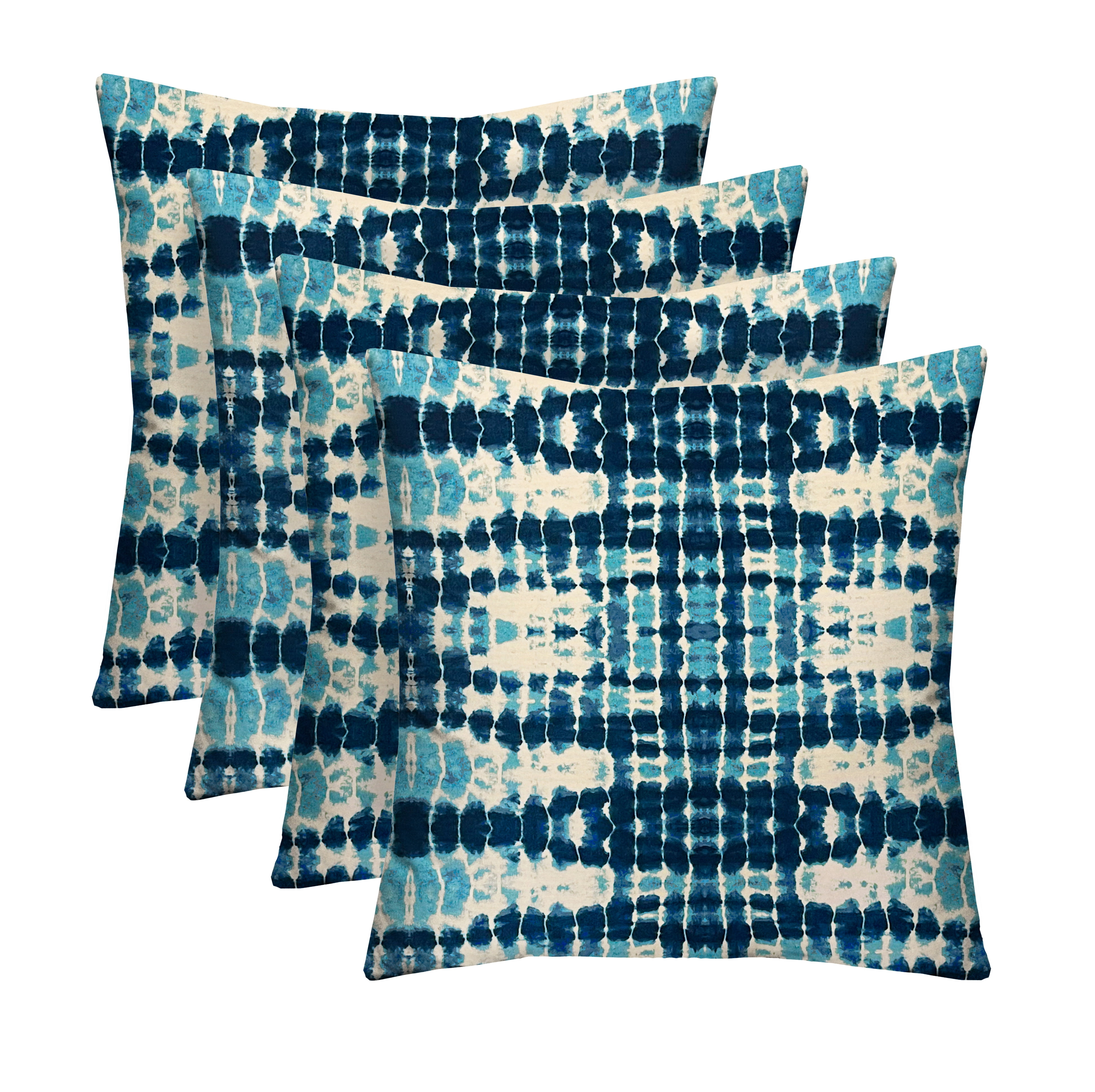 RSH Décor Indoor Outdoor Set of 4 Pillows 24" x 24", Kokoma Capri Blue ...