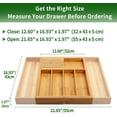 Bamboo Silverware Drawer Organizer Kitchen, Expandable Utensil with ...