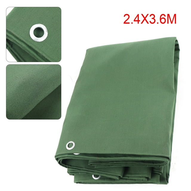 Heavy Duty Waterproof Canvas Tarp 19.2 lbs Extra Canvas Tarpaulin Cover ...
