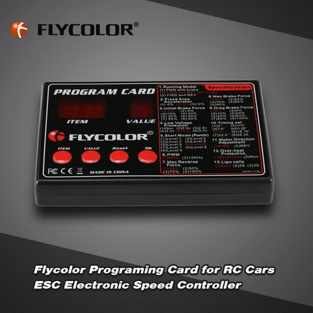 Flycolor Programing Card for RC Cars ESC Electronic Speed Controller ...