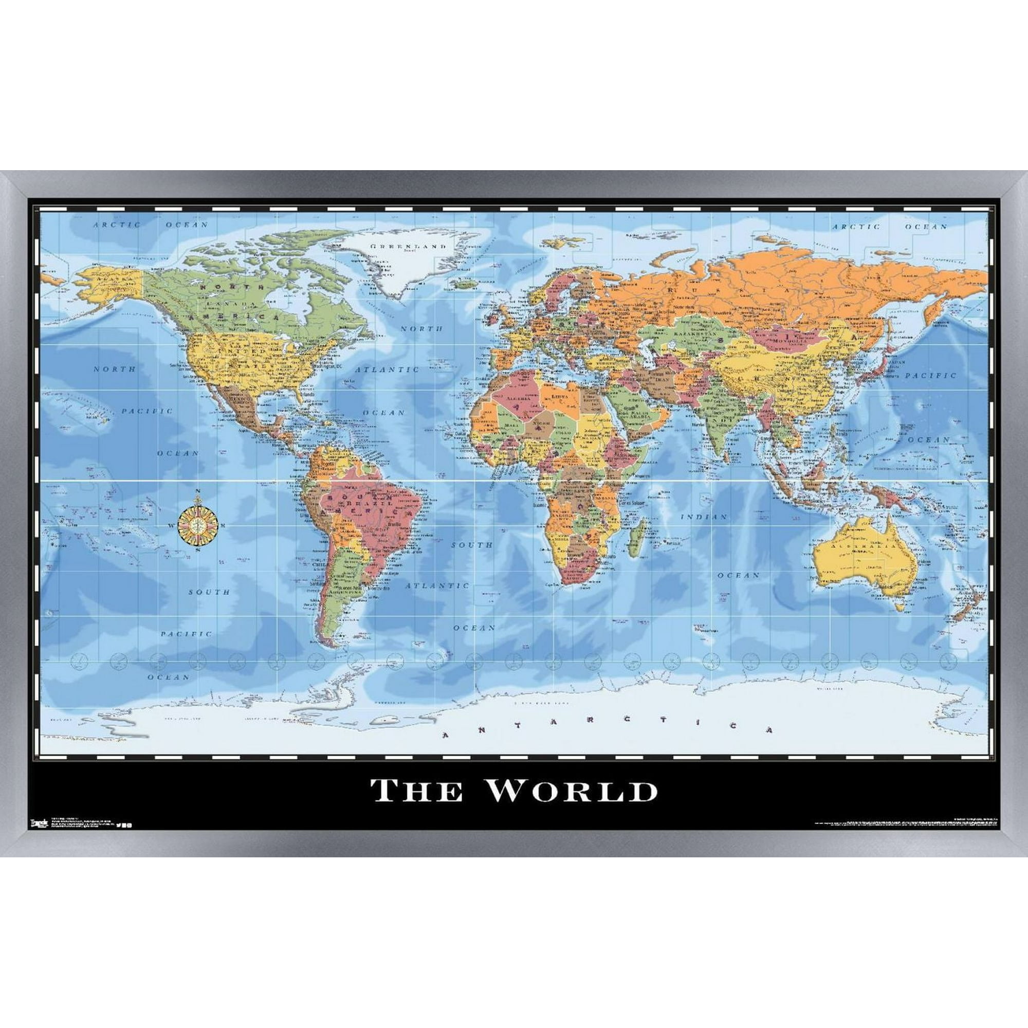 Click here for Trends International Map - World Wall Poster  22.3... prices