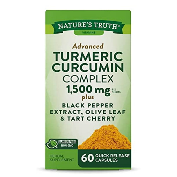 Nature's Truth Turmeric Curcumin Advanced Complex Capsules, 60 Count, 2 ...