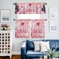3 Piece Kitchen Curtains and Valances Set Pink Graduation Cafe Curtains ...