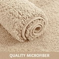 Smiry Microfiber U-Shaped Toilet Rugs, Shaggy Soft and Absorbent ...