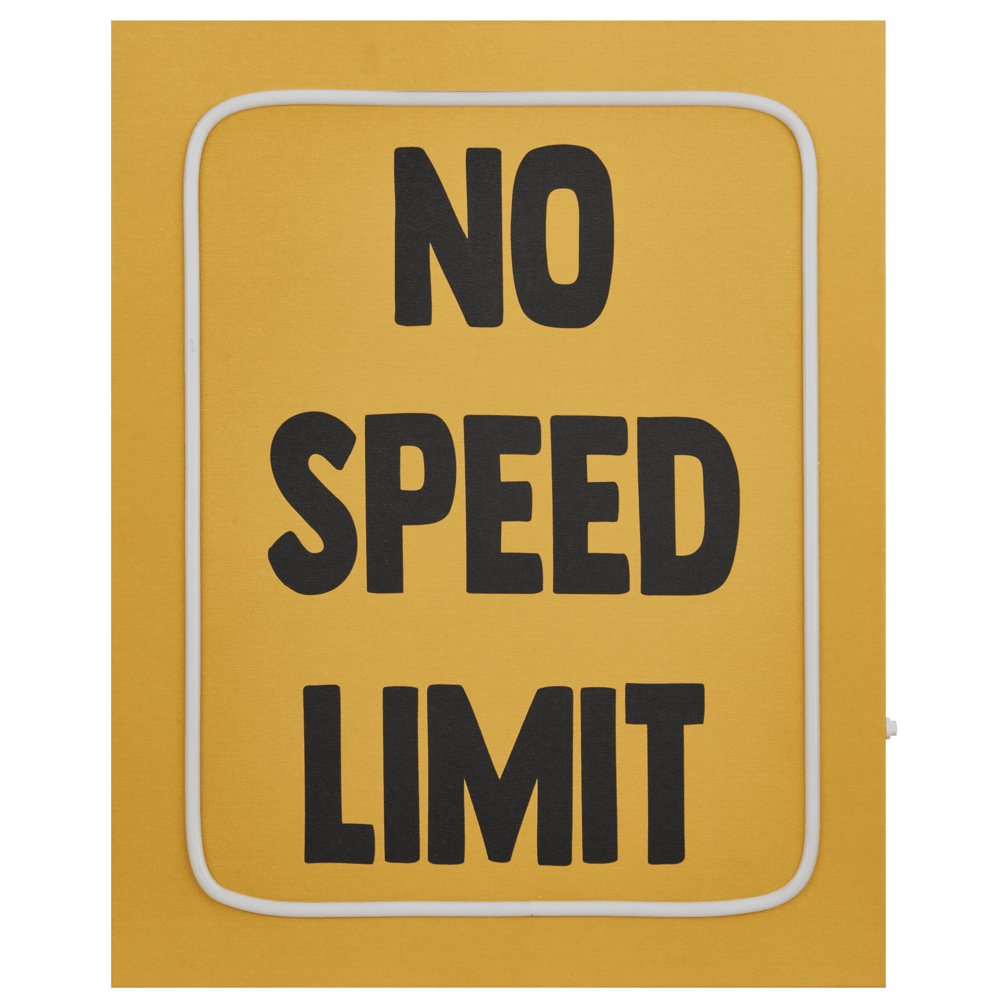 Click here for Bouclair Yellow No Speed Limit Neon Wall Art 16 X... prices