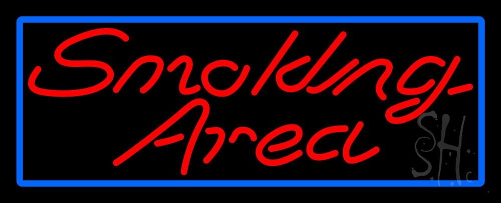 Smoking Area Bar LED Neon Sign 10 x 24 - inches, Clear Edge Cut Acrylic ...