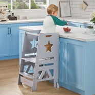 Guidecraft Montessori Wooden Children's Folding Double Kitchen Helper ...