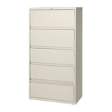 Hirsh 36 inch Wide 5 Drawer Metal Lateral File Cabinet with Roll-Out ...