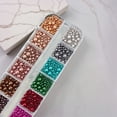 12-Piece Pearl-Themed Nail Art Accessory Set with Mixed-Size Resin ...