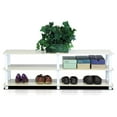 Furinno Tst No-tools 3-Tier Wide Shoe Storage Rack, Dark Brown/Black ...