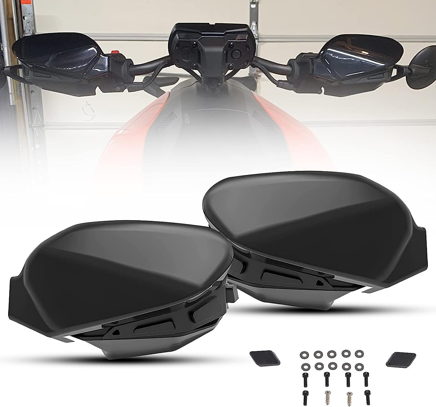 A & UTV PRO Plastic Hand Guards Wind Deflector Kit for Can-Am Ryker All ...