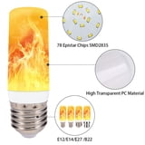 Gostoto Flame Lamp Bulb LED Flame Effect Light Bulbs With 3Modes Retro ...