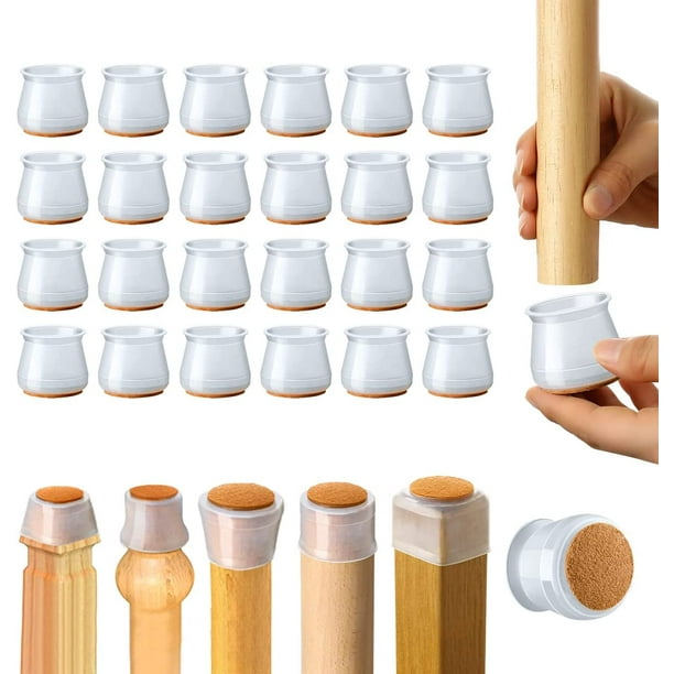 HSHDLDF 24pcs Silicon Rectangle Furniture Pads Floor Protector Sofa Non ...