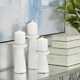 CosmoLiving by Cosmopolitan Elegant White Mango Wood Pillar Candle ...